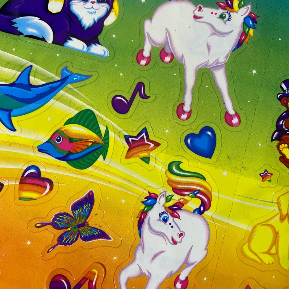 Vintage Lisa Frank Jumbo Sticker Sheet - Gem